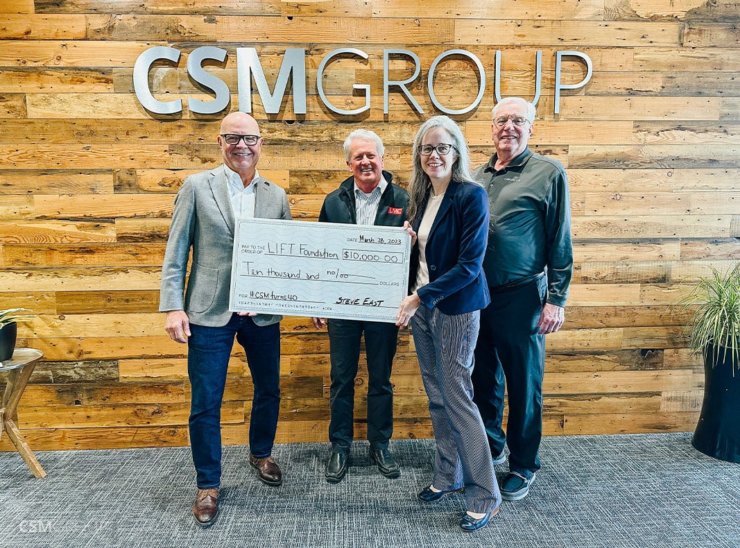 CSM Group Celebrates 40 Years by Donating to Local Organizations